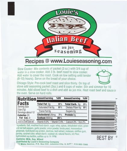 Louie's Italian Beef Seasoning, 3 oz, 3 pk