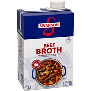 swanson 100% natural beef broth, 48 oz carton