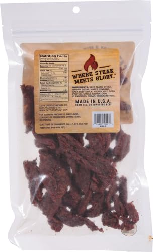 Cattleman's Cut Texas Style Flank Steak Beef Jerky, 9 Ounce