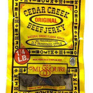 Cedar Creek | Air-Dried Thinly Sliced | 4oz pack | No Artificial Preservatives | Grass Grain Fed Beef | Clean Healthy Snack (Original)