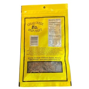 Cedar Creek | Air-Dried Thinly Sliced | 4oz pack | No Artificial Preservatives | Grass Grain Fed Beef | Clean Healthy Snack (Original)