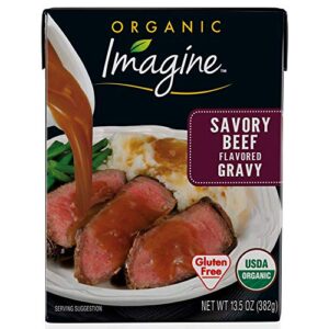 imagine organic gravy, savory beef, 13.5 oz (pack of 12)