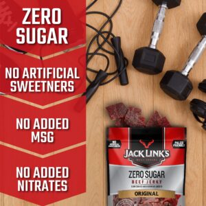 Jack Link's Beef Jerky, Zero Sugar, Paleo Friendly Snack with No Artificial Sweeteners, 13g of Protein and 70 Calories Per Serving, No Sugar Everyday Snack, 7.3 oz (Pack of 2)