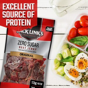 Jack Link's Beef Jerky, Zero Sugar, Paleo Friendly Snack with No Artificial Sweeteners, 13g of Protein and 70 Calories Per Serving, No Sugar Everyday Snack, 7.3 oz (Pack of 2)