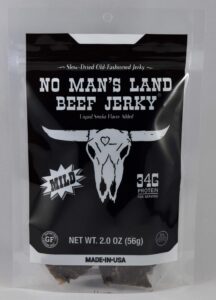 no man’s land mild beef jerky high protein low calorie low carb beef snack 2.0oz bag