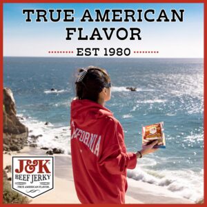 J&K Jerky Sweet and Spicy Beef Jerky - Hand Crafted Small Batch American Made Slab Beef Jerky - Bold & Flavorful Snack! - 7oz Big Bag of Jerky