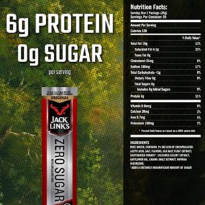 Jack Link's Beef Sticks, Zero Sugar, Original, Bulk Pack - Office Protein Snack, Meat Stick with 6g of Protein, Made with Premium Beef, No Added MSG**, 0.92 Ounce (Pack of 40)