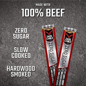 Jack Link's Beef Sticks, Zero Sugar, Original, Bulk Pack - Office Protein Snack, Meat Stick with 6g of Protein, Made with Premium Beef, No Added MSG**, 0.92 Ounce (Pack of 40)