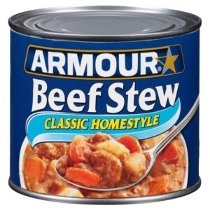 armour star classic homestyle beef stew, canned food, 12 - 20 oz cans