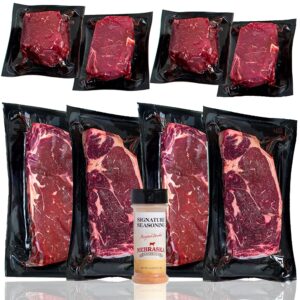 nebraska star beef premium angus steak sampler gift package, beef