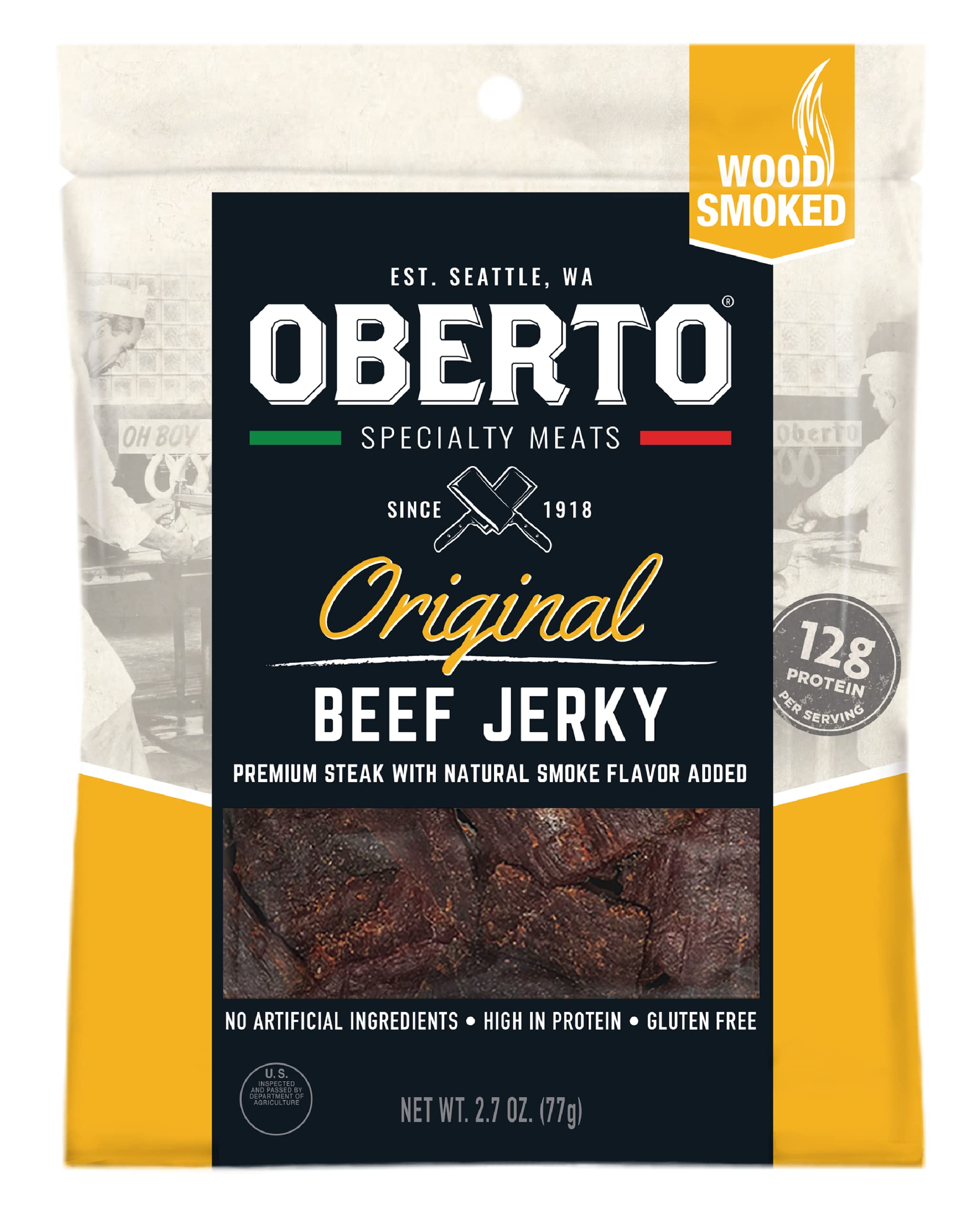 Oberto Specialty Meats Original Beef Jerky, 2.7 Ounce (Pack of 8)