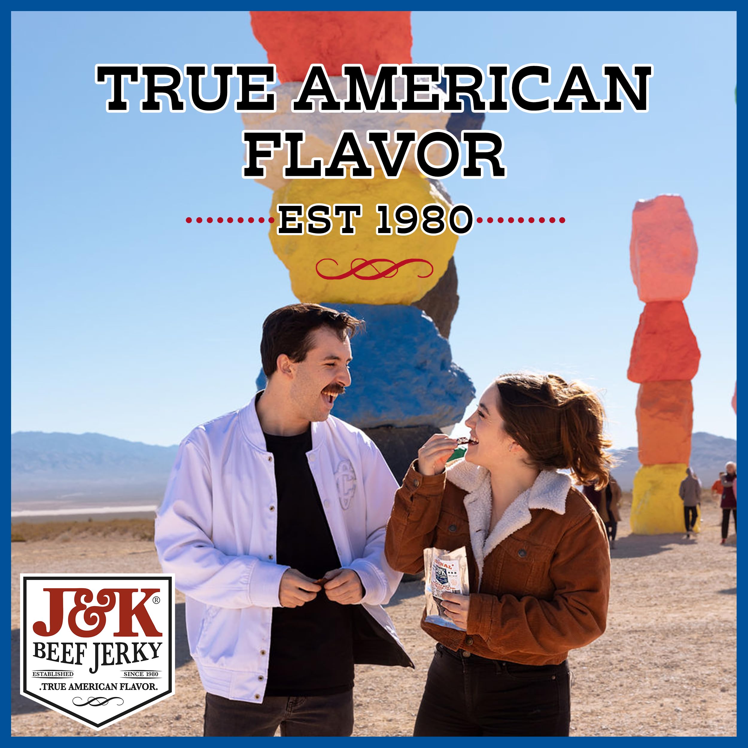 J&K Jerky Sugar-Free Original Beef Jerky - Real Premium Smoked Beef Jerky with Double Tenderness - Paleo & Keto Friendly - 7oz Big Bag of Jerky