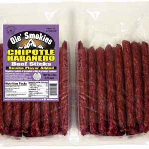 Buffalo Bills 2-lb Chipotle Habanero 5" Ole' Smokies Saddlebag (50 twist-end beef sticks)