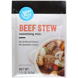 Amazon Brand - Happy Belly Beef Stew Seasoning Mix, vegetarian, 1.5 ounce (Pack of 12)