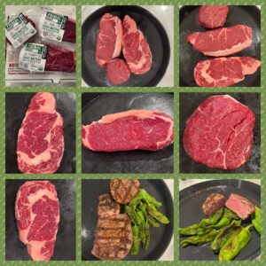 primal 35 organic grass fed beef, fillet mignons, ny strips, angus tenderloin, steak, tenderloins tips, ribeyes, high protein meals - pasture-raised, hormone-free, usda organic (ultimate grill combo 6-pack, new york strips & ribeyes)