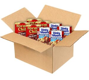 hormel chili with bean & dinty moore beef stew variety pack, 15 oz. cans (8-pack)