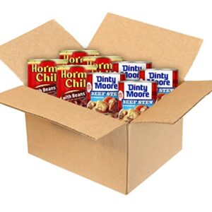 Hormel Chili With Bean & DINTY MOORE Beef Stew Variety Pack, 15 oz. cans (8-pack)