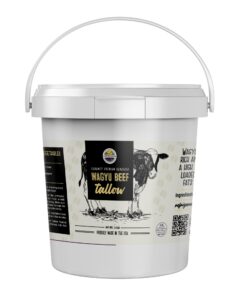 cornhusker kitchen | premium rendered wagyu beef tallow tub | paleo and keto friendly | made in usa | cows are corn fed | 1.5 lb tub