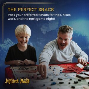 Mythical Meats Original Exotic Flavor Sampler Pack – 10 Exotic Game and Beef Snack Sticks – Dried & Dehydrated Meats Seasoned to Perfection – High Protein Snacks