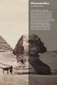 100% smooth cotton paper - percy bysshe shelley poem print - ozymandias - sphinx background - art photo poster gift - egypt sphinx - size: 9 x 6 inches