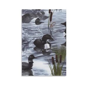 loons duck aesthetic canvas wall art painting gallery wall decor picture for bedroom living room bathroom 08x12inch(20x30cm)