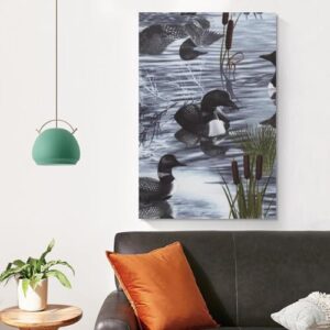 Loons Duck Aesthetic Canvas Wall Art Painting Gallery Wall Decor Picture for Bedroom Living Room Bathroom 08x12inch(20x30cm)