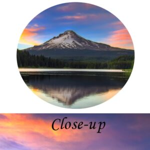 KREATIVE ARTS - 3 Panel Wall Art Mount Hood View from Trillium Lake Oregon USA Mountain Sunset Painting Print On Canvas Landscape Pictures For Home Decor Decoration Gift Piece