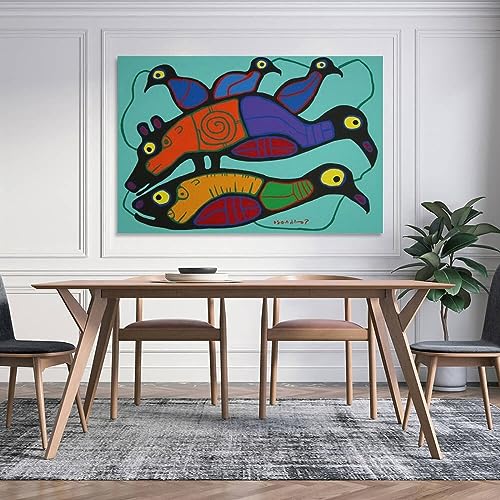 Norval Morrisseau Prints Loon Spirits Transforming Poster Picture Print Canvas Poster Wall Paint Art Posters Decor Modern Home Artworks Gift Idea 12x18inch(30x45cm)