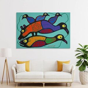 Norval Morrisseau Prints Loon Spirits Transforming Poster Picture Print Canvas Poster Wall Paint Art Posters Decor Modern Home Artworks Gift Idea 12x18inch(30x45cm)