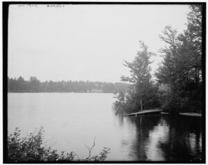 historicalfindings photo: loon lake,chase's hotel,adirondack mountains,new york,ny,detroit publishing,1900