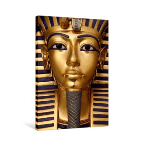 ancient egyptian pharaoh canvas painting poster golden tutankhamun prints mural poster home bedroom decoration painting canvas painting posters and prints wall art pictures for living room (framed-style,16x24inch/40x60cm)