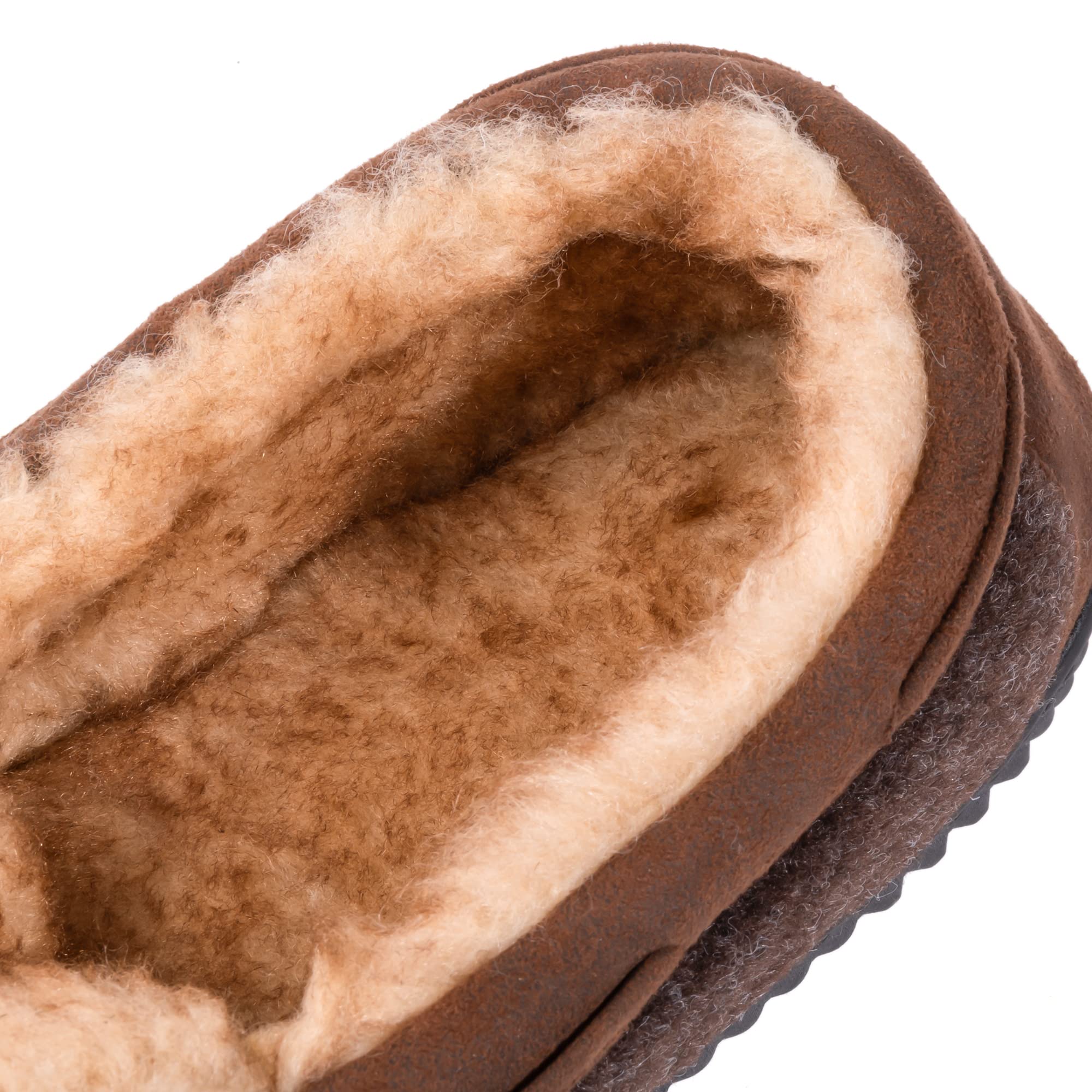 RockDove Men's Hearthfire Memory Foam Moc Slipper, Size 9 US Men, Mocha