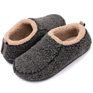 rockdove men's nomad slipper with memory foam, size 8-9 us men, black