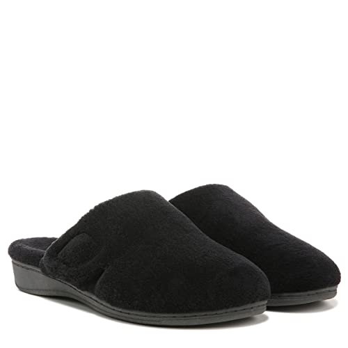 VIONIC Women's Gemma Mule Slipper, Black, 9 M