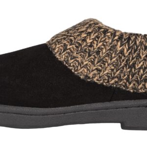 Clarks women's Knit Scuff Slipper, Black, 9 M US