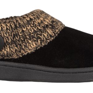 Clarks women's Knit Scuff Slipper, Black, 9 M US