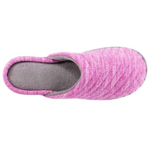 isotoner womens Andrea Space Knit Slide Slipper, Vividly Violet, 9.5-10 US