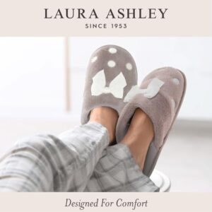 Laura Ashley Women's Spa Slip-On Rugged Scuff Slippers | Non-Slip House Slippers with Cushioned Insole for Ladies