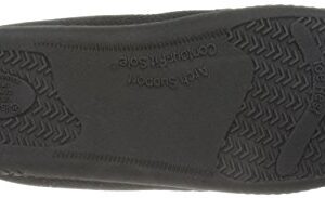 Isotoner Mens Diamond Corduroy Indoor/Outdoor Slipper With Memory Foam Moccasin, Black, 13-14 US