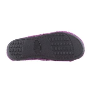 isotoner womens Microterry Satin X-slide slippers, Ultraviolet, 9.5-10 US