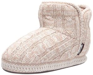 muk luks women's leigh slipper, fairy dust/ivor, medium