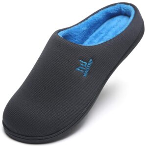 maiitrip men's cozy memory foam house slippers non slip (size:7-17) grey size: 16-17