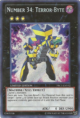 Yu-Gi-Oh! - Number 34: Terror-Byte (PRC1-ENV02) - 2012 Premium Tin - Limited Edition - Secret Rare