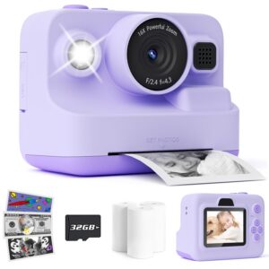 kids camera instant print, meetrye instant print camera for kids 4-14 year old, christmas birthday gifts digital camera toy for 5 6 7 8 9 10 year old girls boys toddlers