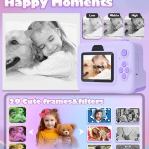 Kids Camera Instant Print, MEETRYE Instant Print Camera for Kids 4-14 Year Old, Christmas Birthday Gifts Digital Camera Toy for 5 6 7 8 9 10 Year Old Girls Boys Toddlers