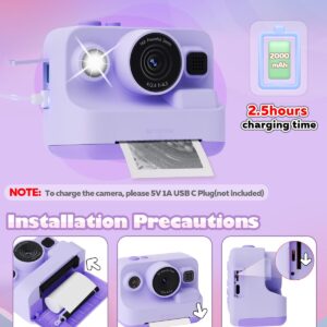 Kids Camera Instant Print, MEETRYE Instant Print Camera for Kids 4-14 Year Old, Christmas Birthday Gifts Digital Camera Toy for 5 6 7 8 9 10 Year Old Girls Boys Toddlers