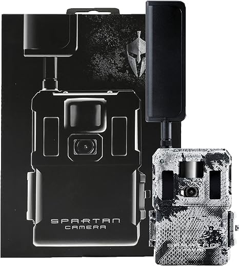 Spartan GoLive2 4G LTE Trail Camera, Live Stream,Anti-Theft GPS,On-Demand Image&Video Capture,Real-time Updates,Built-in Lithium Battery,Blackout,Areus Camo + 32GB SD Cards (2PK) (GoLive 2M 4G/LTE)