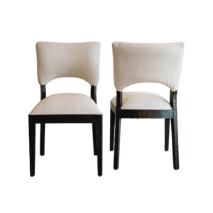 posh pollen uptown set of 2 upholstered dining chairs, white