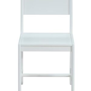 Wycian Patio Dining Chairs, Chair Seat 1PC White Solid Wood Capacity 300LB 17.00" L 17.00" W 30.00" H Living Room Bedroom Dining Rooms Garden Small Patio Chair