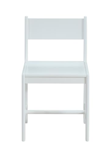 Wycian Patio Dining Chairs, Chair Seat 1PC White Solid Wood Capacity 300LB 17.00" L 17.00" W 30.00" H Living Room Bedroom Dining Rooms Garden Small Patio Chair